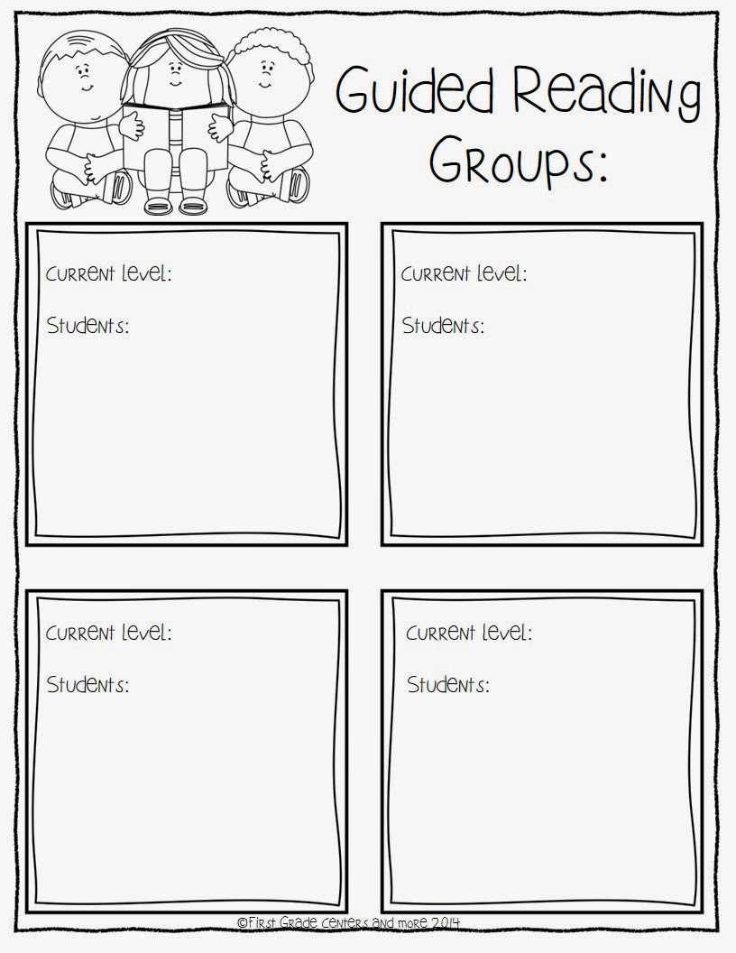 Guided Reading First Grade Centers And More