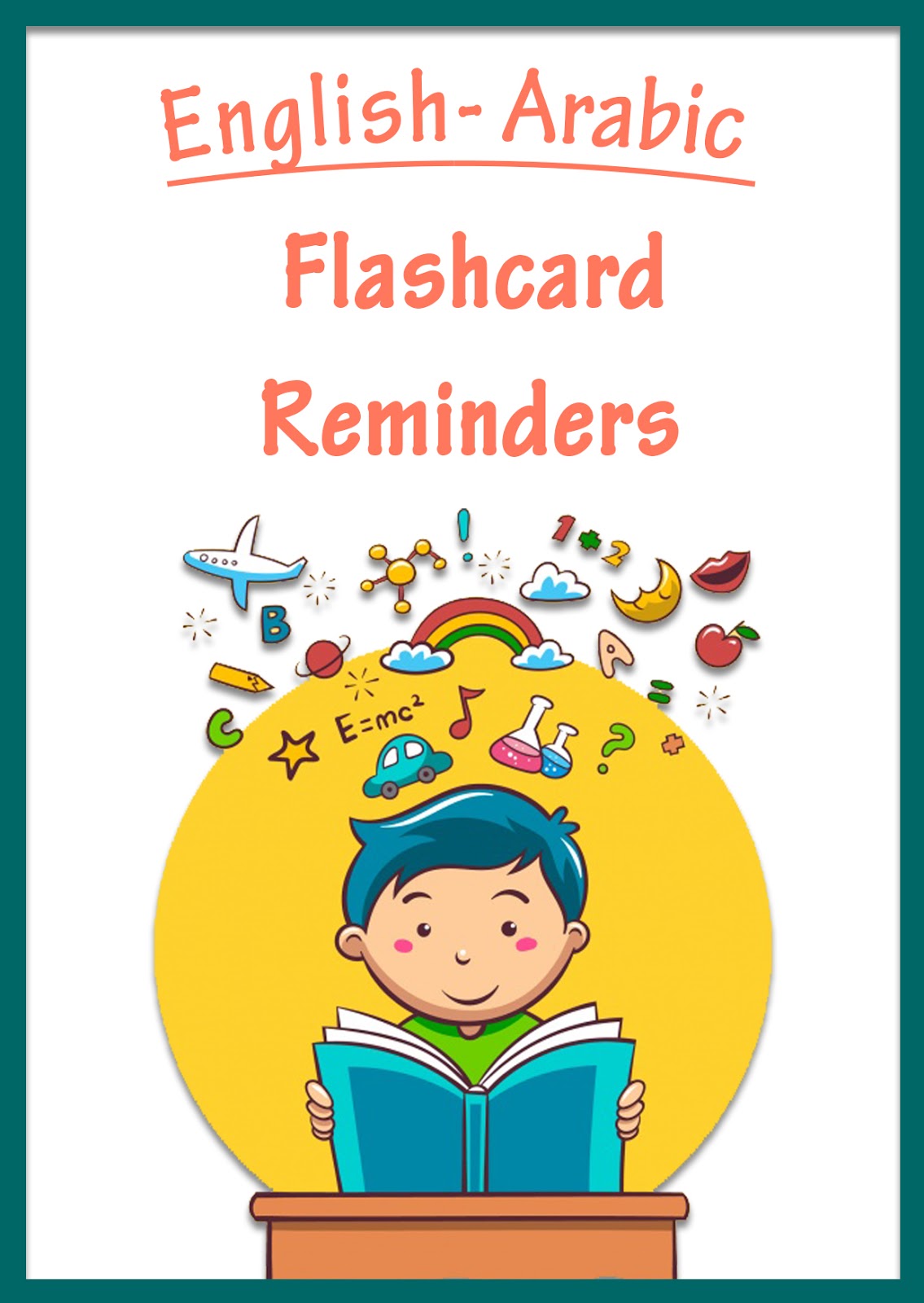 English / Arabic Environments printable flashcards