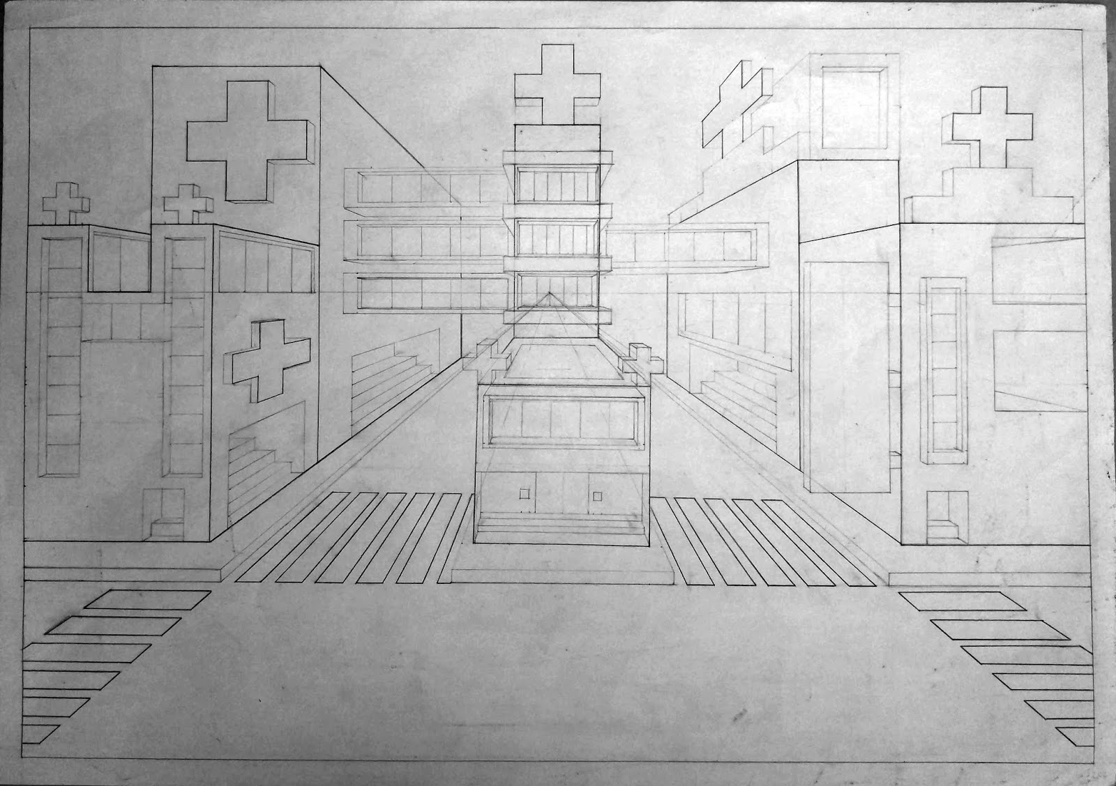 blo9ART: Perspetiva Cónica - Perspetiva Frontal com 1 Ponto de Fuga blo9ART: Perspetiva Cónica - Perspetiva Frontal com 1 Ponto de Fuga