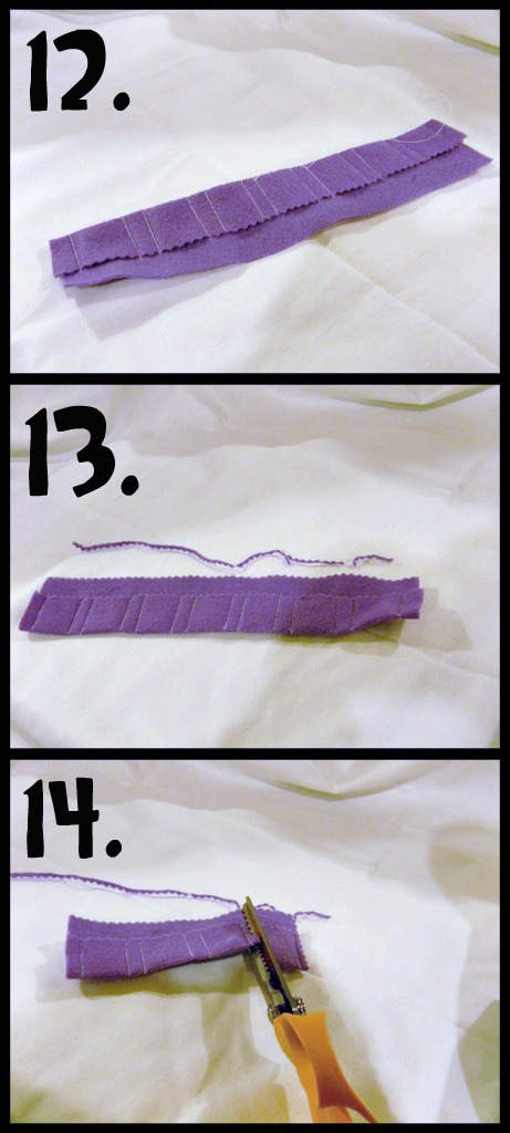 14. Use your pinking shears and cut each pouch apart - cut right in ...