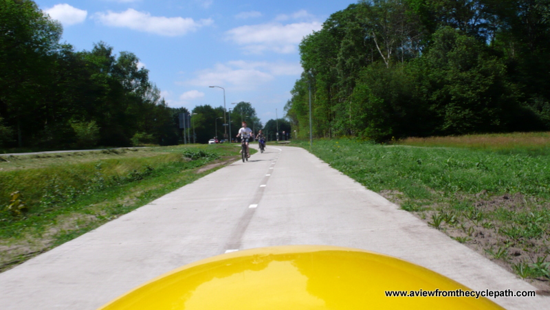 A view from the cycle path: Concrete cycle-paths. Smooth, maintenance ...