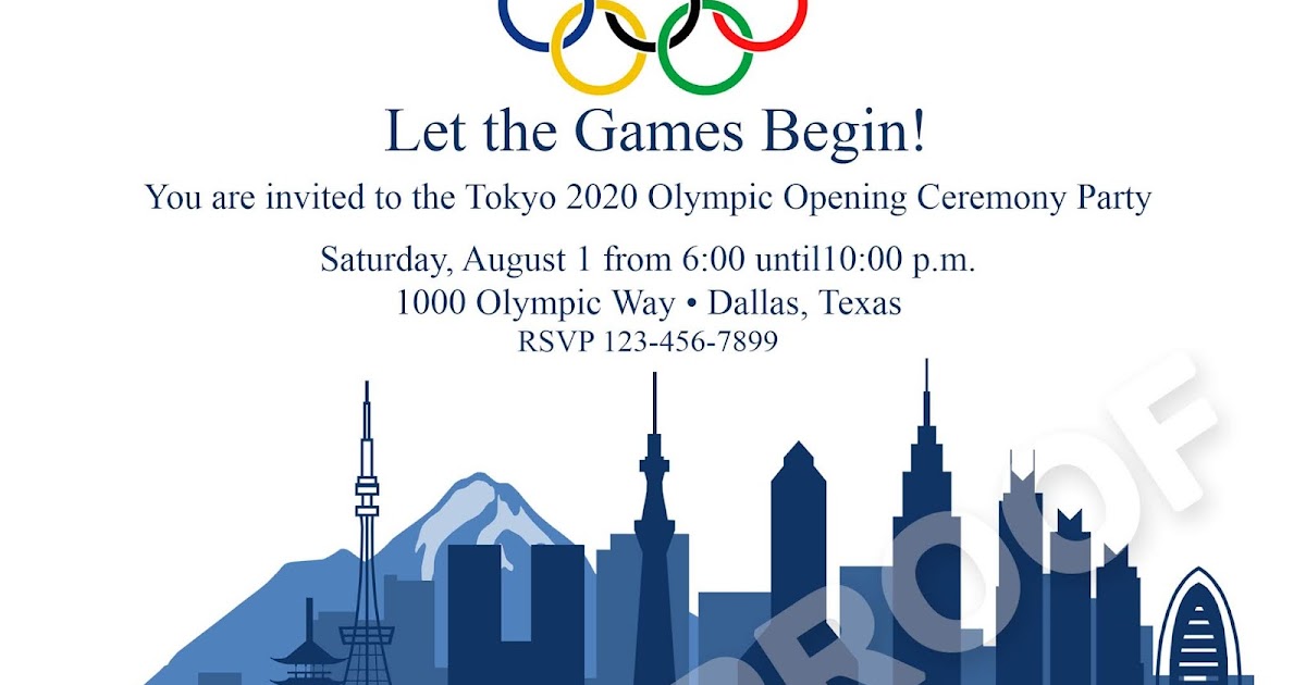 Paper Perfection: 2020 Tokyo Olympic Games Party Invitation
