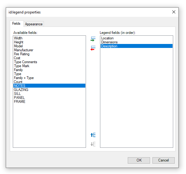 Revit Add-Ons: id:legend — Door & Windows Schedule