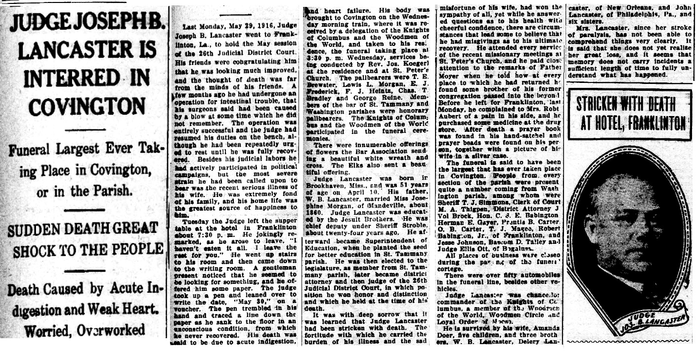 Tammany Family: Joseph B. Lancaster