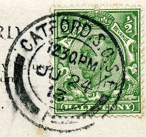 PARAPHILATELY & POSTMARKS: CATFORD (London), England. Postmark (1913)