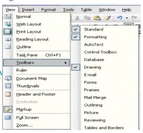 Macam-macam Elemen aplikasi ms.word beserta penjelasannya