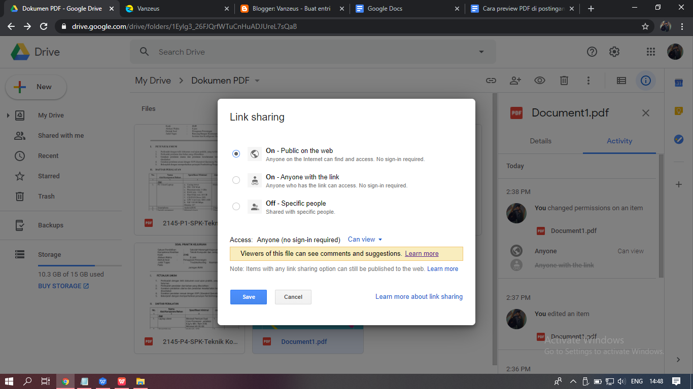 Cara Preview PDF di Blogger