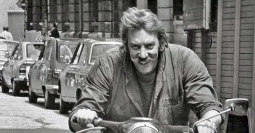 Just A Car Guy: 1974. Donald Sutherland on a Jawa