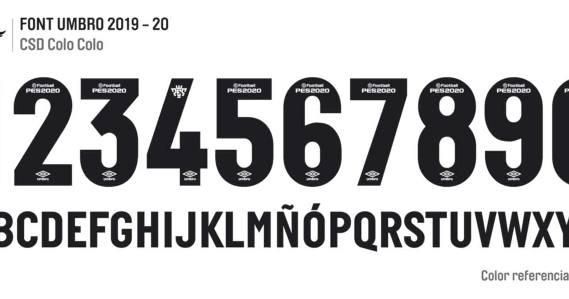 TIPOGRAFIAS Y FONTS: Font CD Colo Colo / UMBRO 2019 - 20