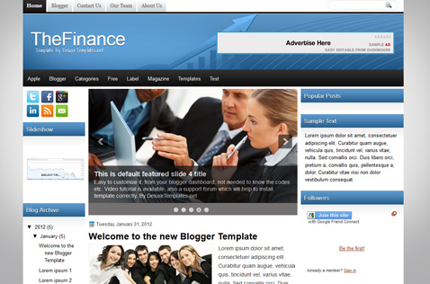 Plantilla Blogger: The Finance - Blogger, plantillas y tutoriales para ...