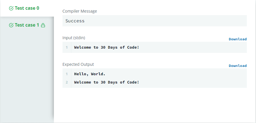 Day 0: Hello, World | 30 Days of Code | Hacker Rank Solution - Sloth Coders