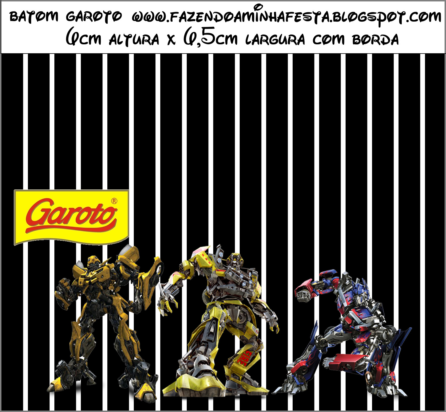 Transformers: Free Printable Candy Bar Labels. - Oh My Fiesta! for Geeks