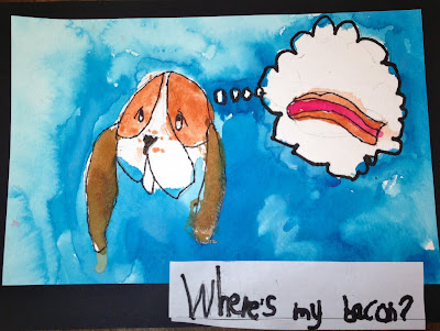 Read~Write~Create : Where's the Bacon?-finished art project and Freebie
