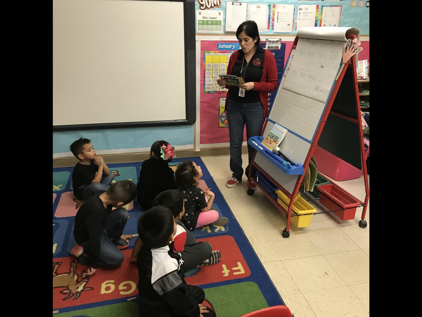 Eagle Pass ISD - iVision: Mrs. Lopez Class Writing lesson