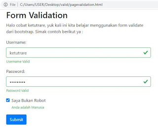 Cara Membuat Form Validation dengan Bootstrap - KETUTRARE