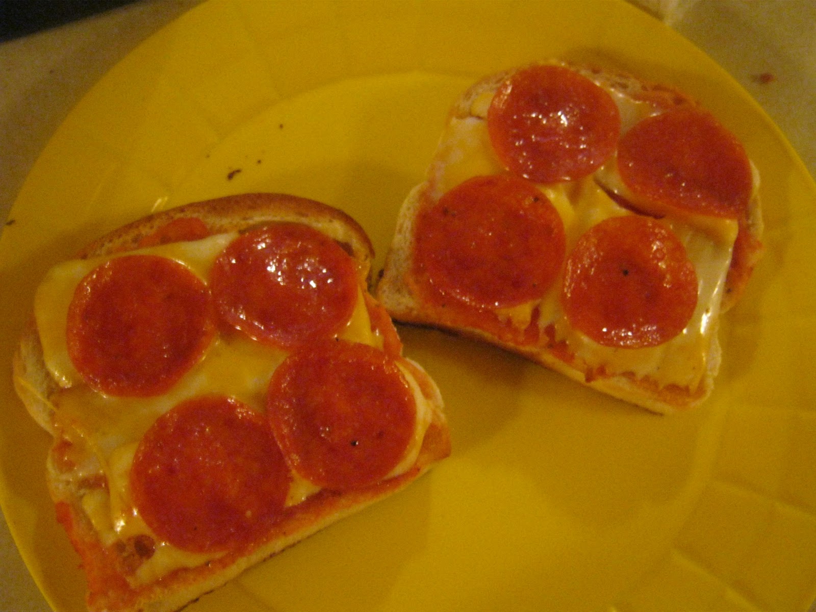 Raspberries and Ruffles: A quick snack- Toaster Pizza