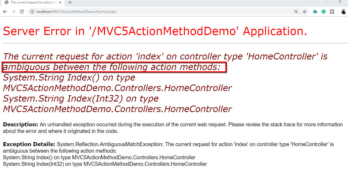 Action Method In Asp Mvc 5 ~ Programming With Shri