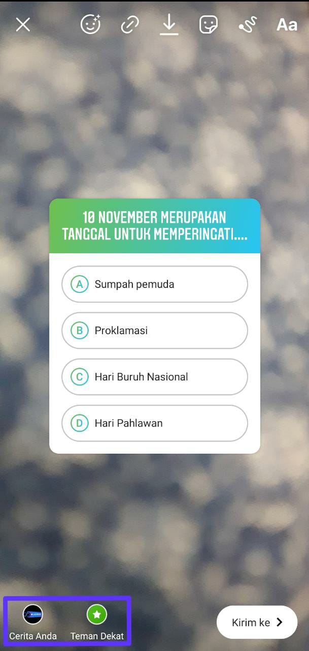 Kuis di Instagram - SINAUSE.ID