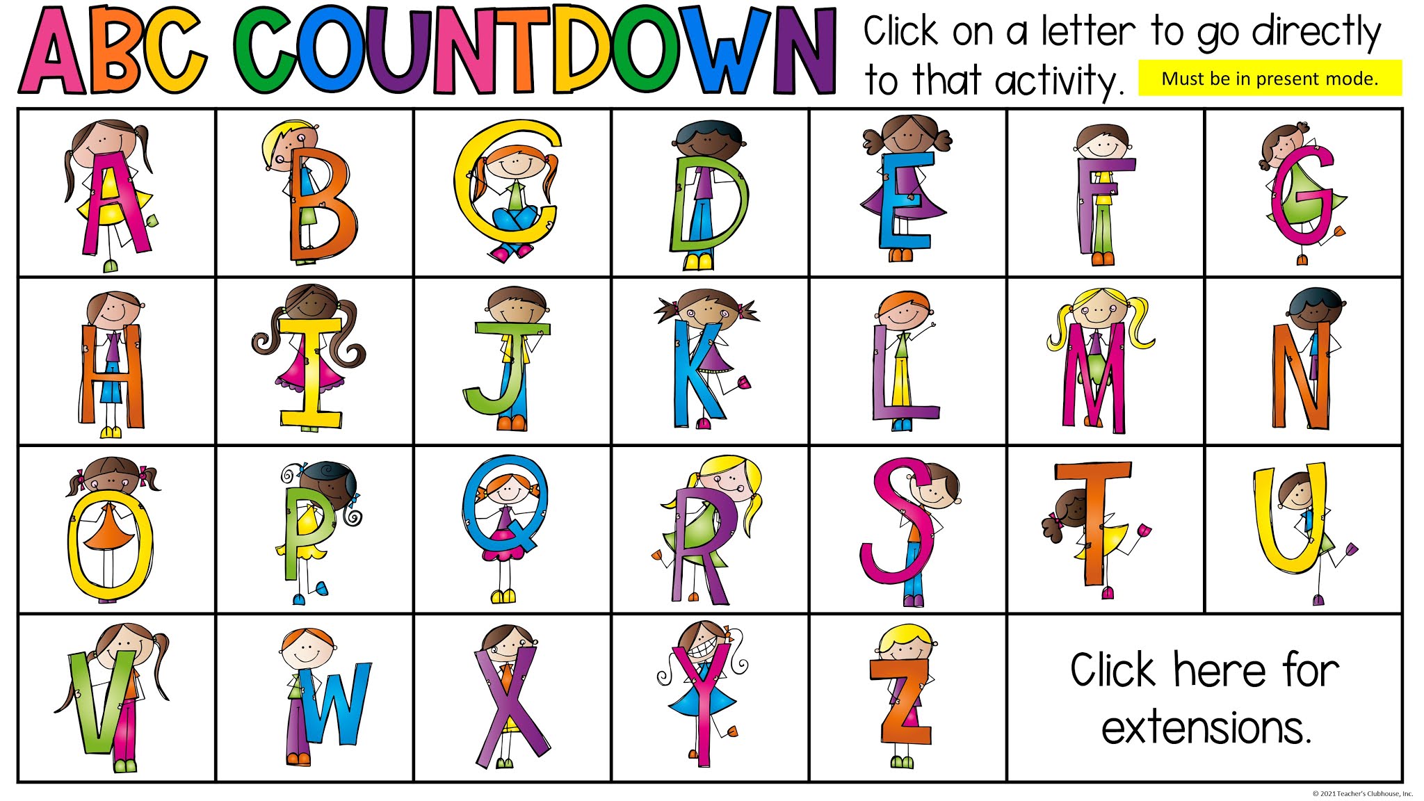 No Prep Digital ABC Countdown - *Teaching Maddeness*