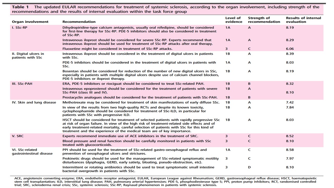 Eular Recommendations