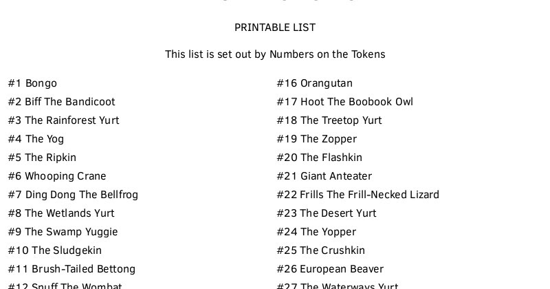 Yowie Collectables Checklists Complete Series Lists