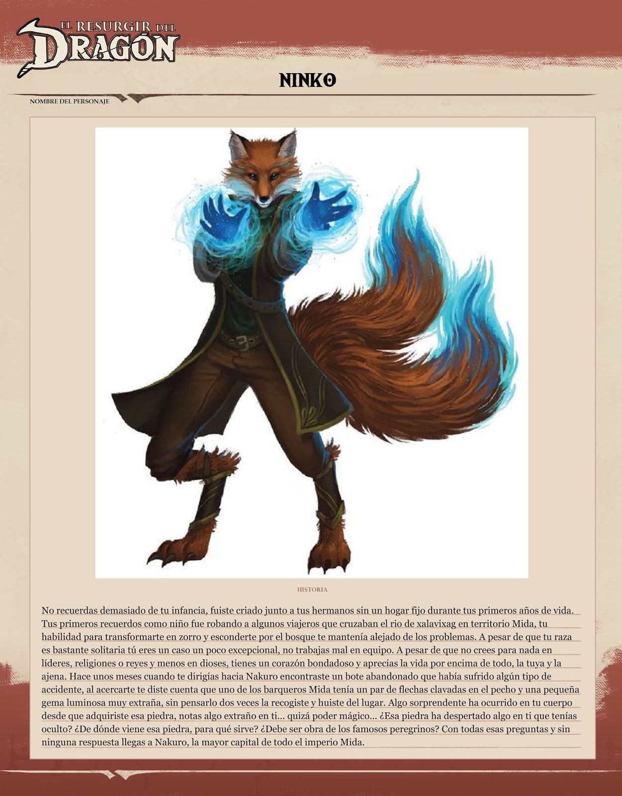 Ninko, Kitsune Hechicero