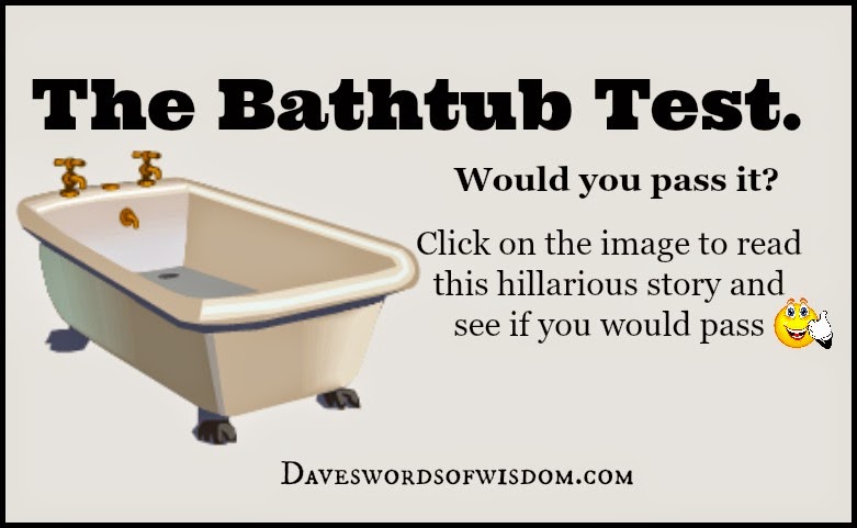 Daveswordsofwisdom.com: The Bathtub Test.