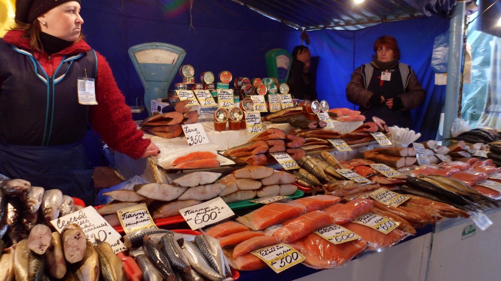 DEPART POUR KALUGA: Petit tour au marché aux poissons