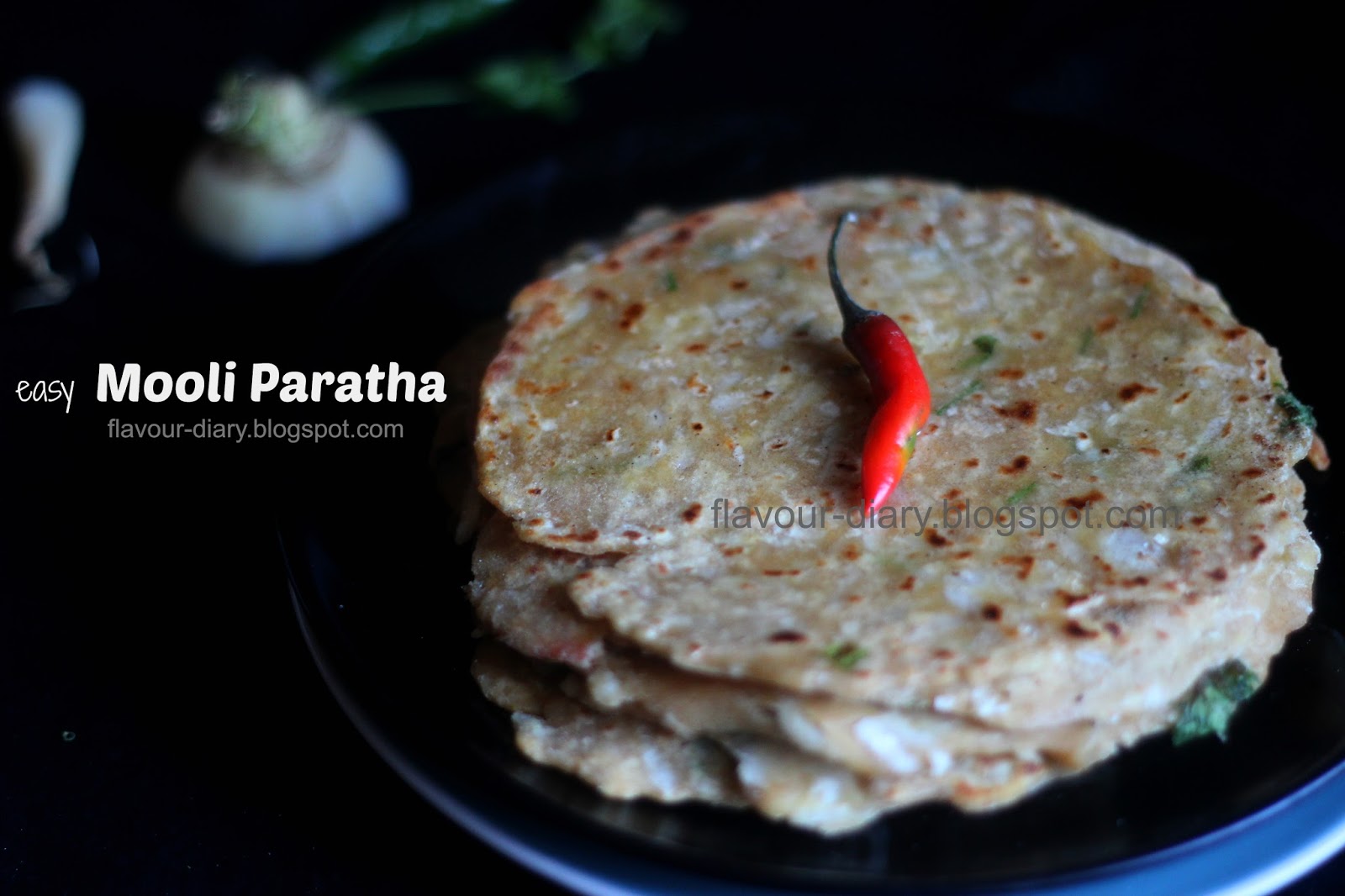 Flavour Diary: Mooli Paratha | How to make Easy Mooli Paratha Recipe ...