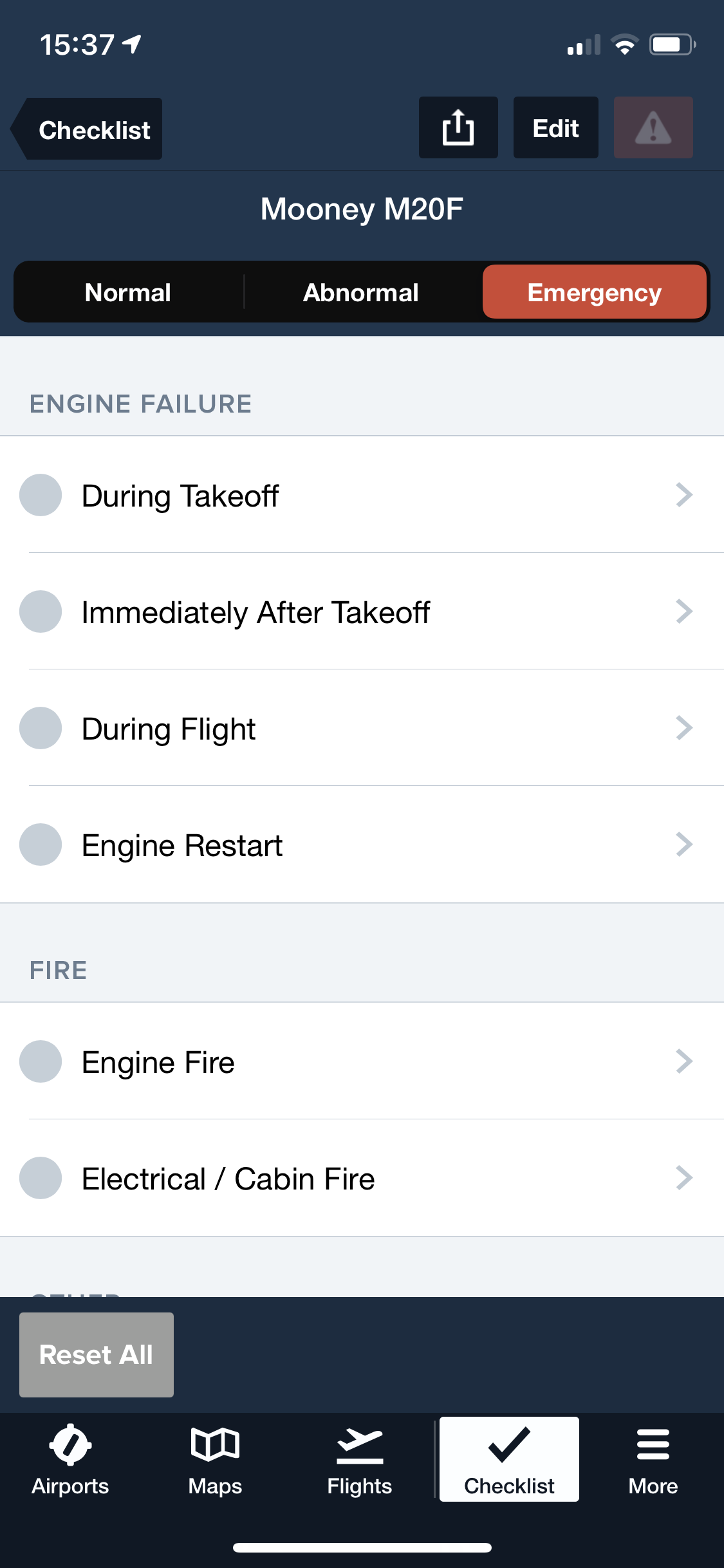 Mooney Checklists for ForeFlight