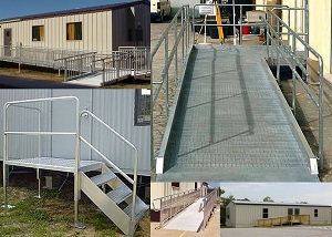 Don't Forget a Handicap Ramp and Steps for Mobile Building