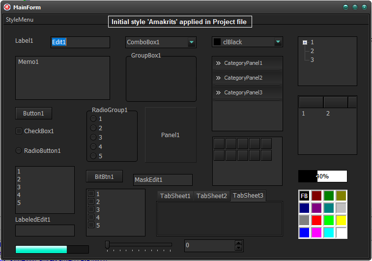 Applying Theme Or Style To A Delphi Application