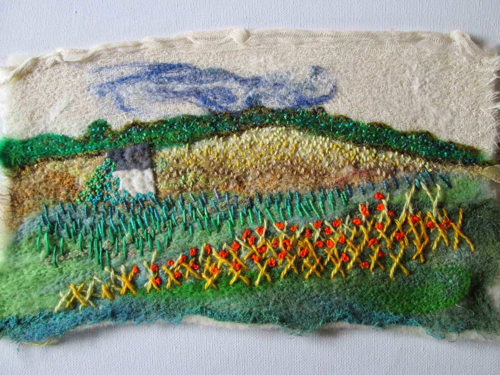 sue forey fibre art: Embroidery on felt