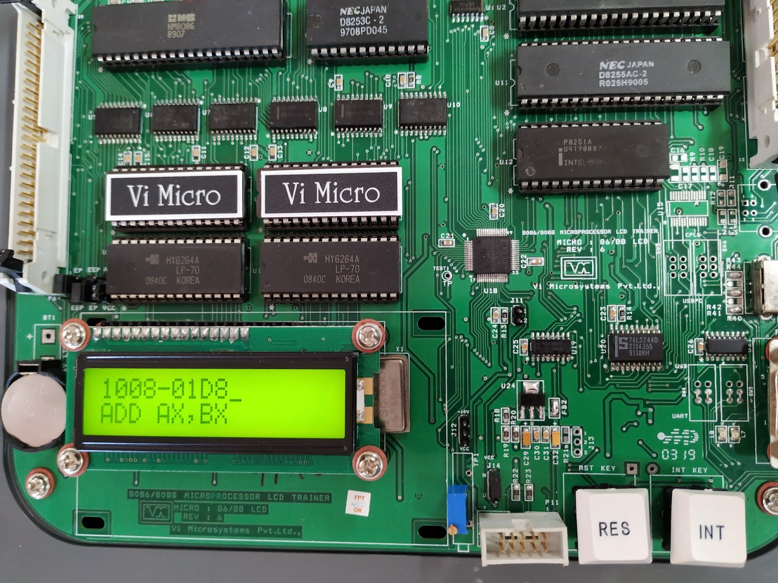Arithmetic operation using microprocessor 8086 kit