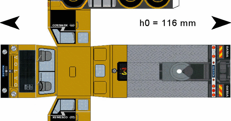 SP. Papel Modelismo: PaperCraft - Volvo F88 6x2 - Newexco