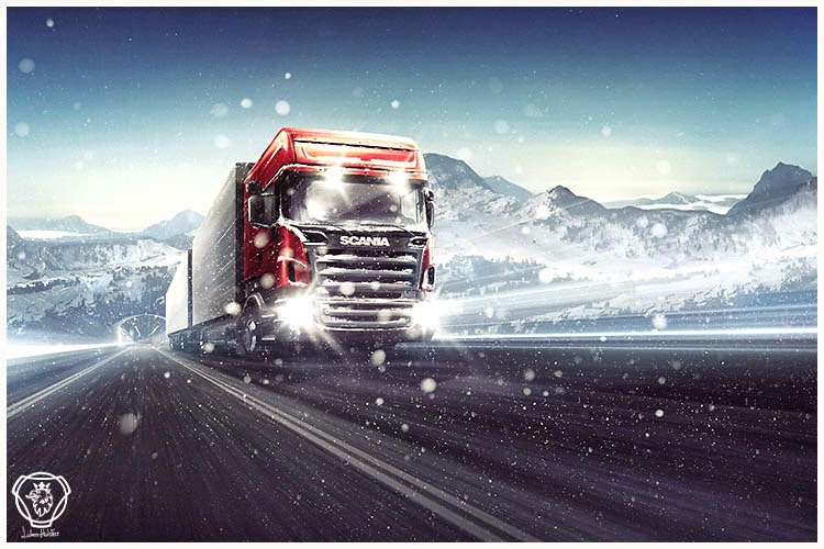 SCANIA: Scania V8 art ''snowfall''
