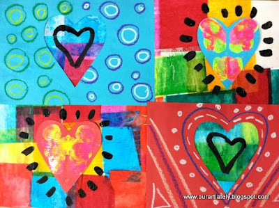 we heart art: heARTwork, project 2 (first grade)