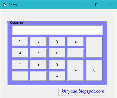 Membuat Kalkulator Sederhana di Visual Basic 6.0