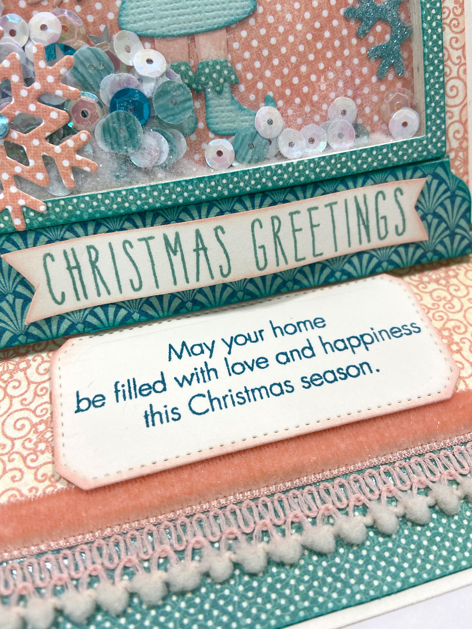 Snow Globe Easel Shaker Card