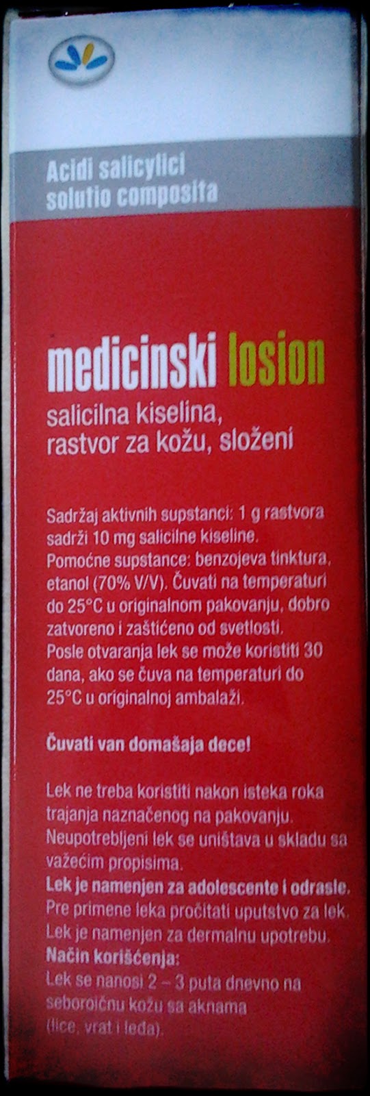 MEDICINSKI LOSION Acidi salicylici solution / losion sa salicilnom ...