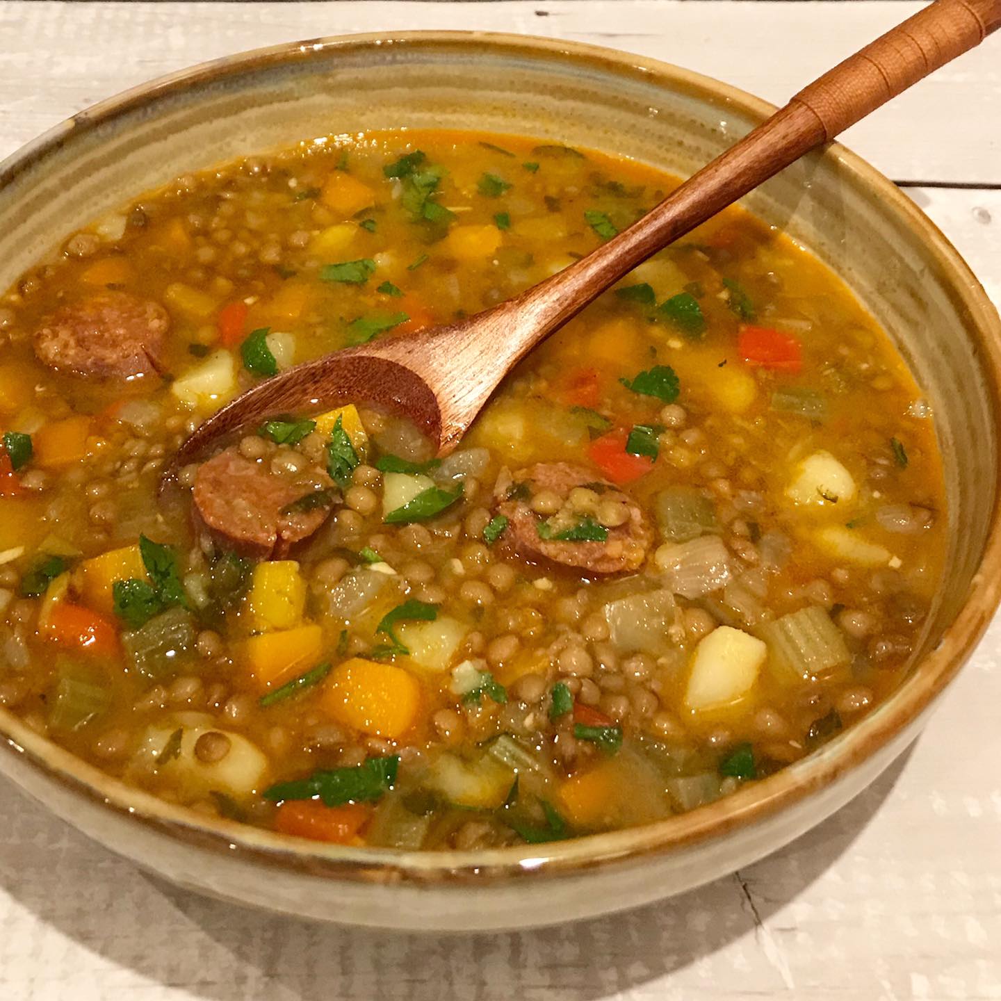 Spaanse linzensoep