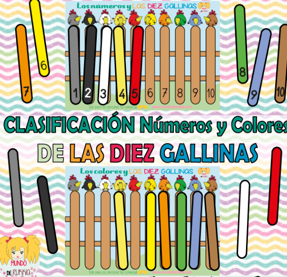 elsecretoestaenlailusion: JUEGOS DE CLASIFICACIÓN DE NÚMEROS Y COLORES
