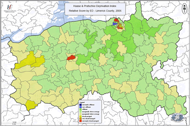 Limerick County Map Area - Map of Ireland City Regional Political