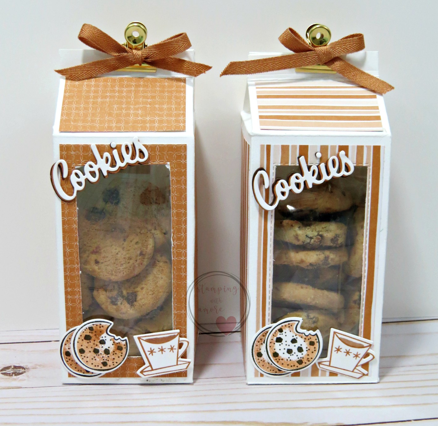 Stampingwithamore: A COOKIE BOX TUTORIAL- MILK CARTON STYLE