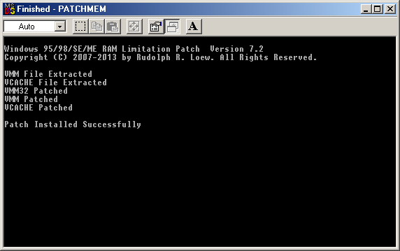 Windows 95/98/ME Ram Patch | Operating System Revival