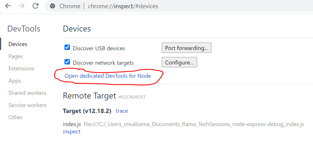Coders Classroom Docker Assignments 15 Debug Nodejs And Expressjs Applications Using Chrome