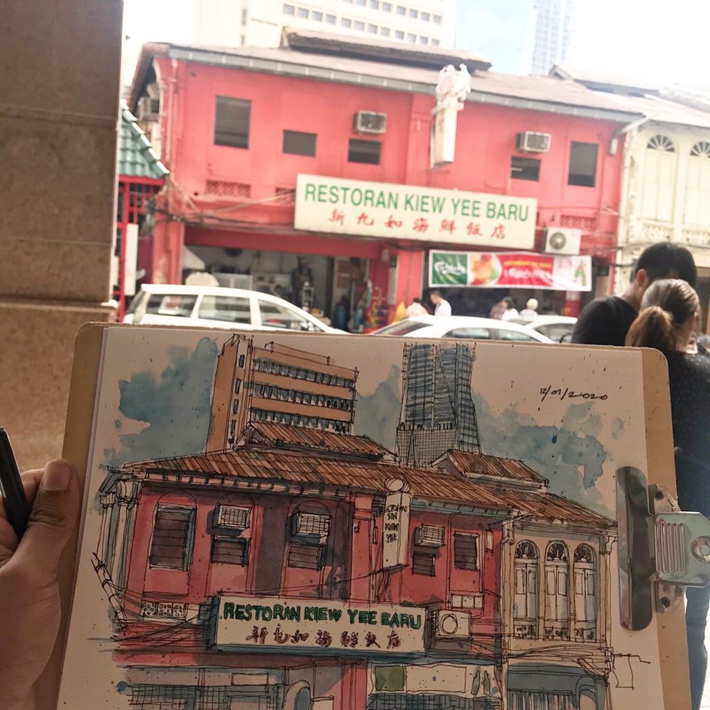 15 Lukisan Sketchwalk Bangunan Yang Memukau Mata Dari Pelukis Tempatan