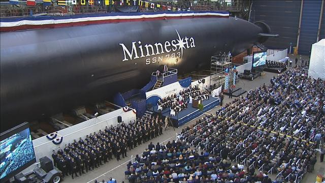 US Navy Christened Its Newsest Submarine USS Minnesota - Naval Research ...