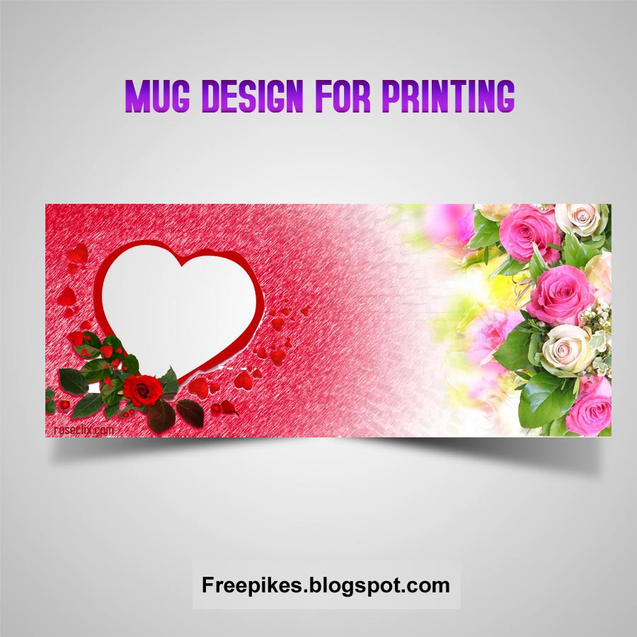 Heart and Flowers Mug Design Template for free Download Freepikes ...