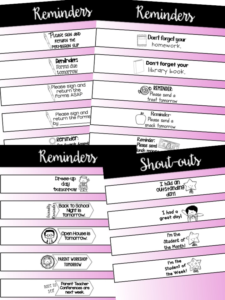 The Super Sparkly Teacher: Wristband Reminder Notes